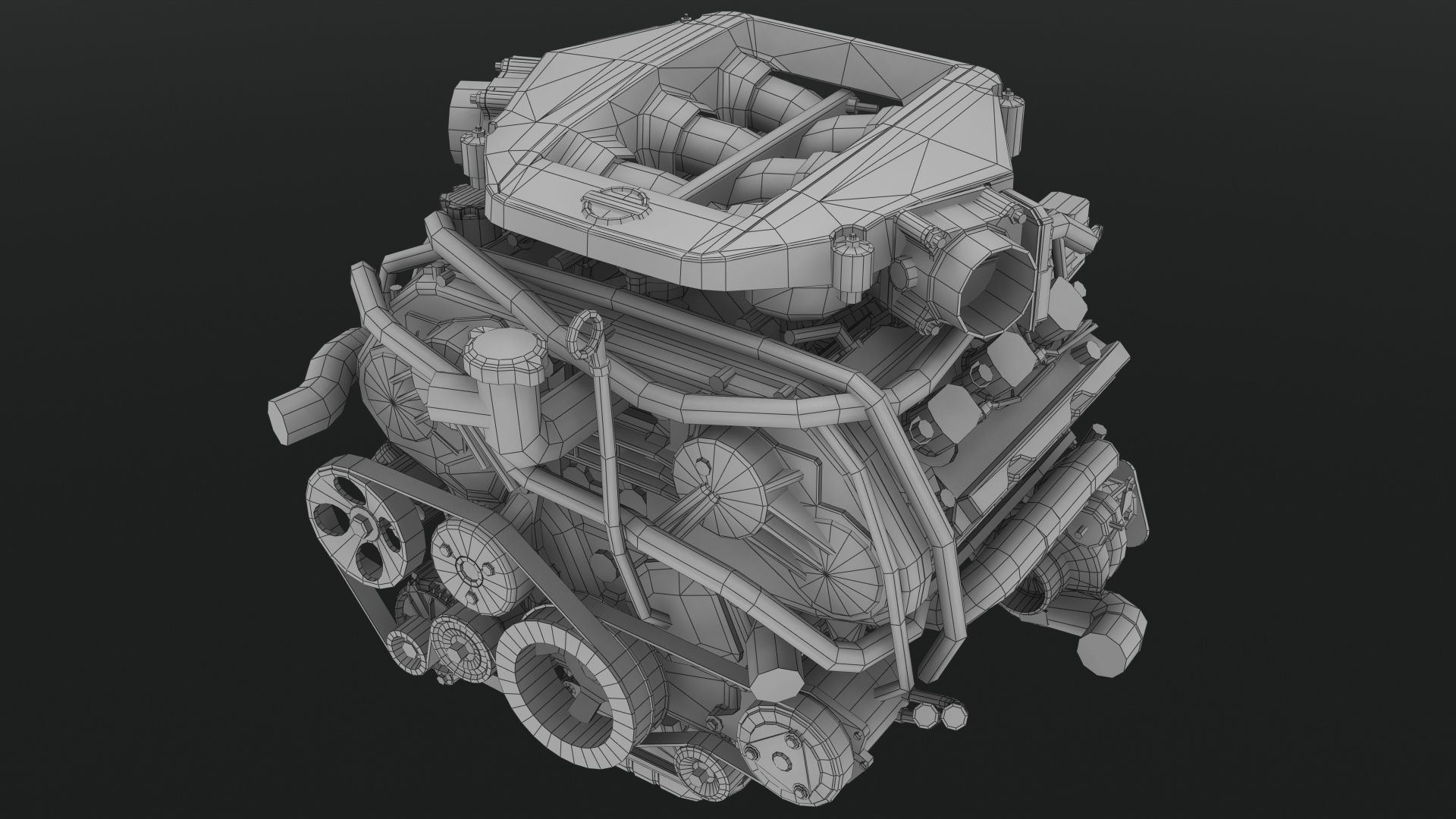 3D model Nissan GTR 2010 VR38DETT engine VR / AR / low-poly | CGTrader