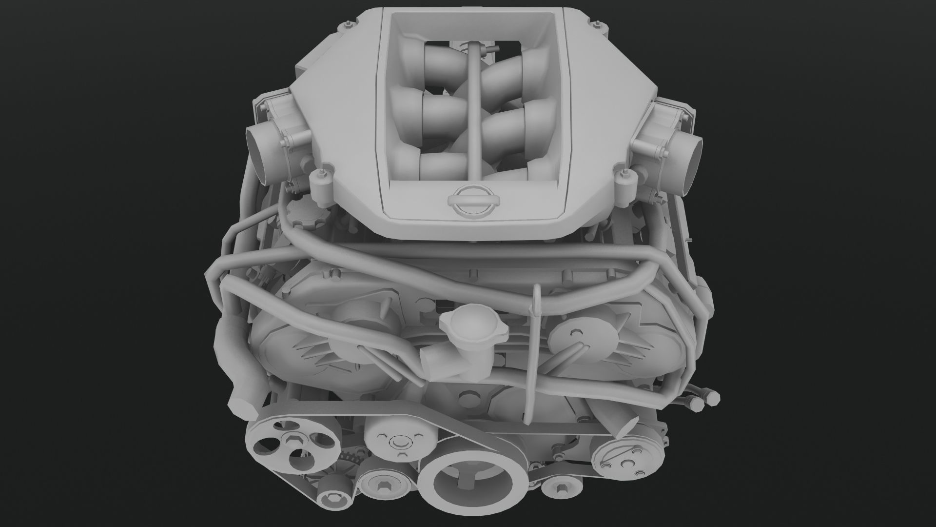 3D model Nissan GTR 2017 Premium VR38DETT engine VR / AR / low-poly ...