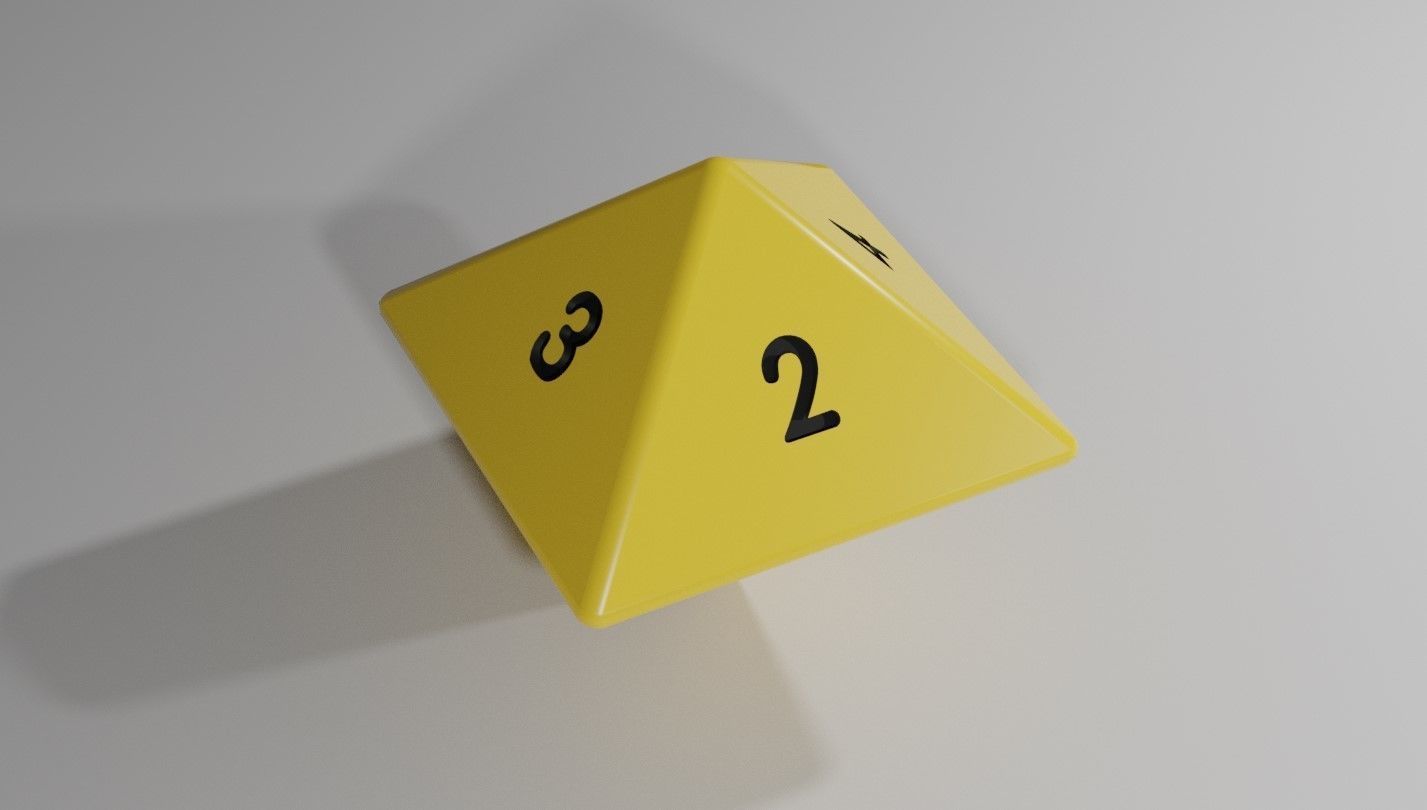 3D model RPG Dice Eight Sides High Poly - Dado 8 lados VR / AR / low ...