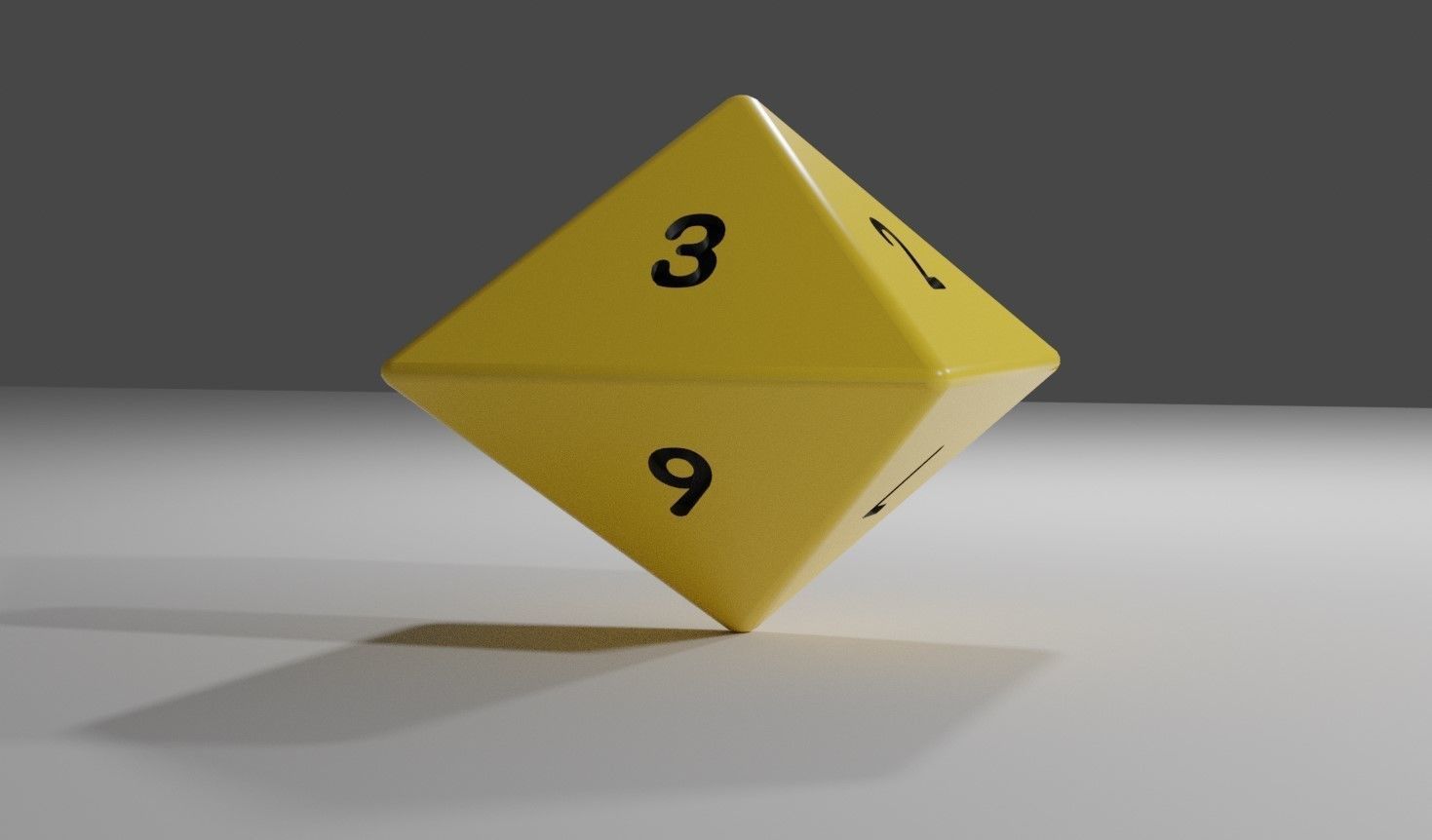 3D model RPG Dice Eight Sides High Poly - Dado 8 lados VR / AR / low ...