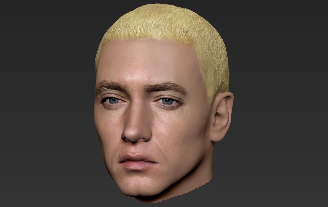 Eminem head of person with blonde hair 3D model | CGTrader