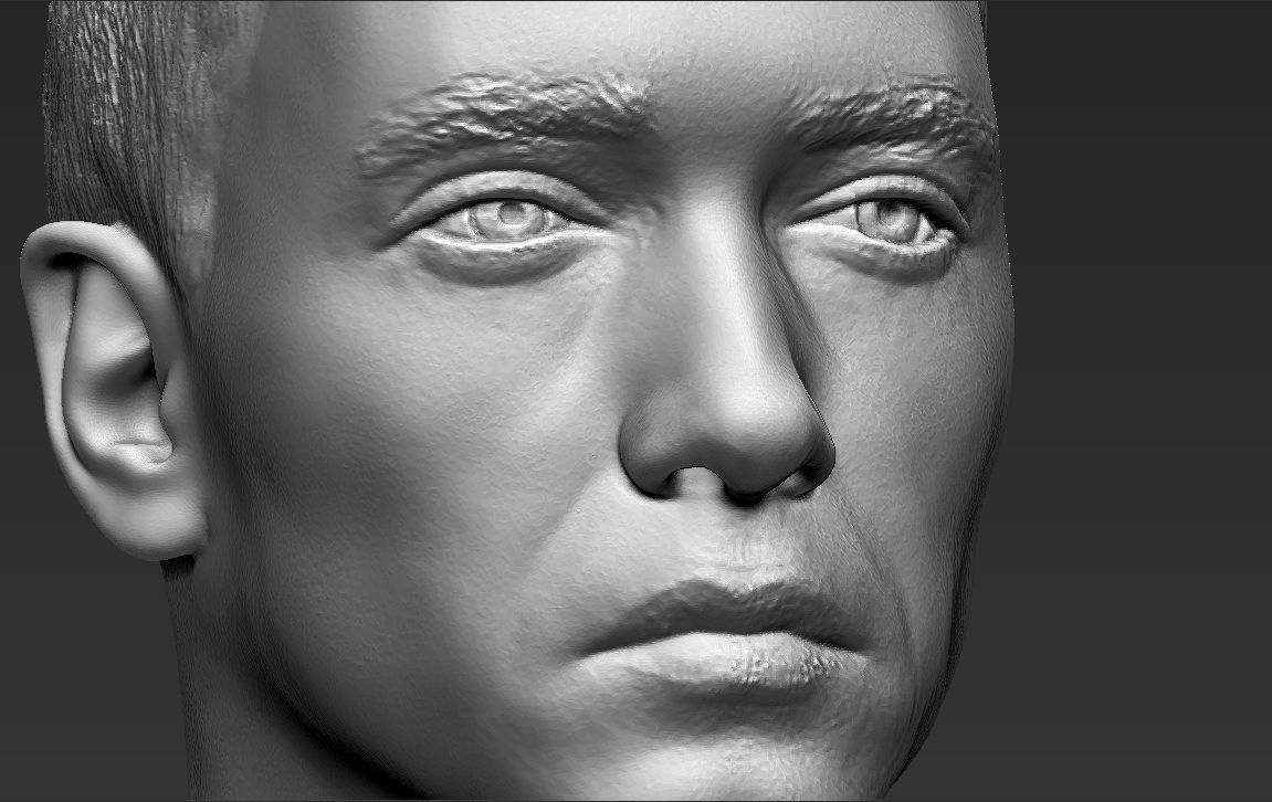 Eminem head of person with blonde hair 3D model | CGTrader