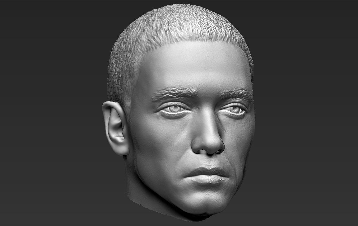 Eminem head of person with blonde hair 3D model | CGTrader