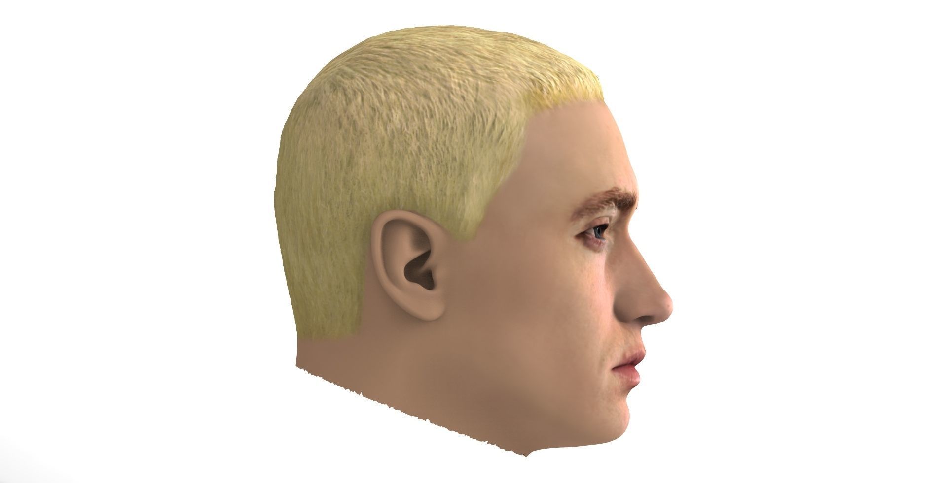 Eminem head of person with blonde hair 3D model | CGTrader