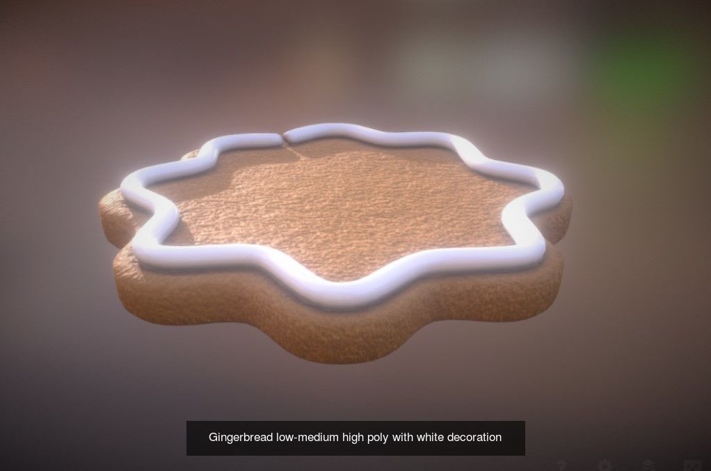 Cookies gingerbread collection game ready vr ar | CGTrader