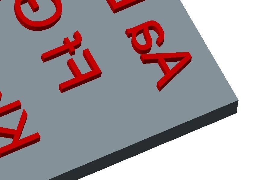 Reverse Latin Alphabet 3D model | CGTrader