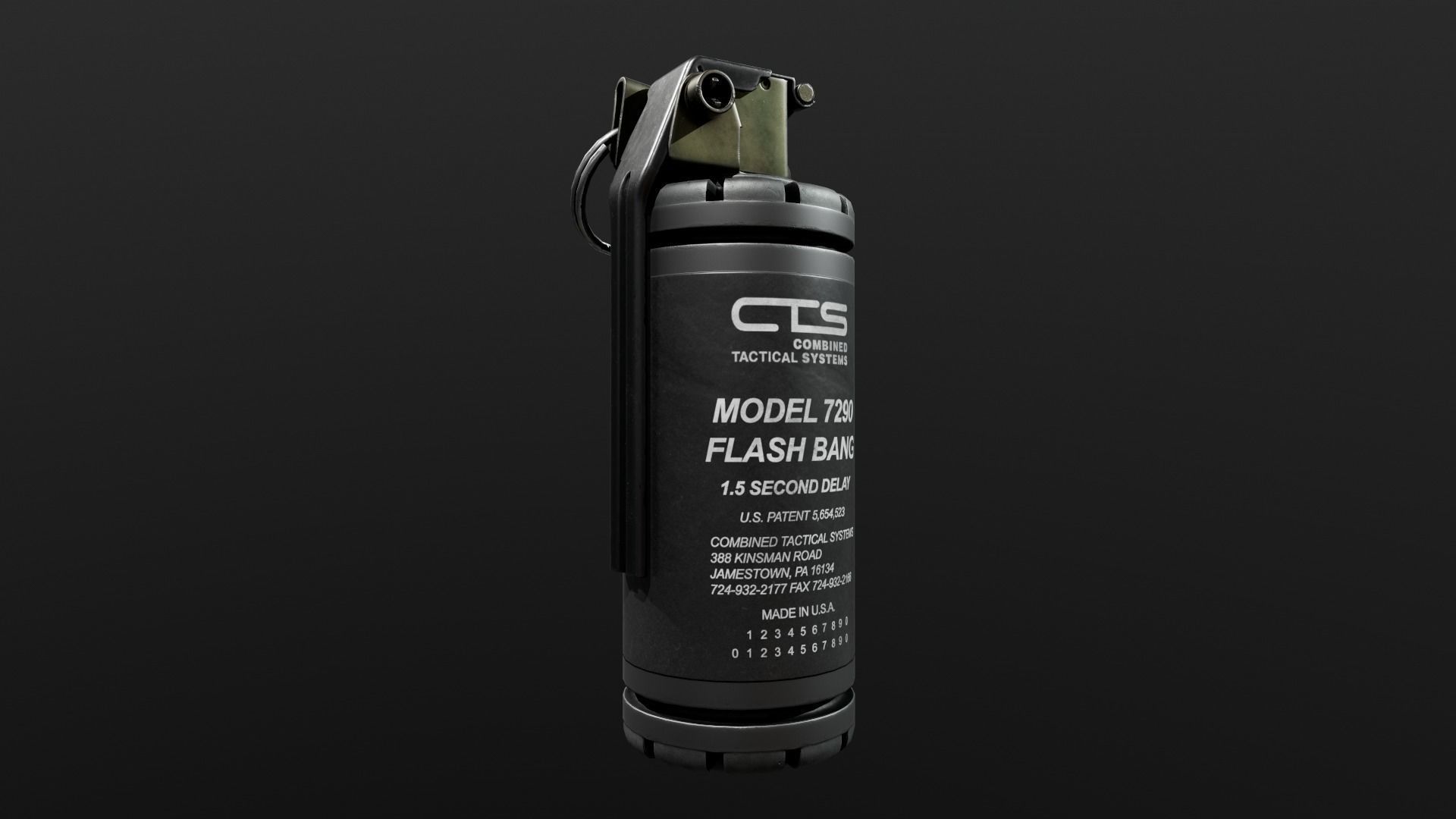 3D model CTS 7290 Flash Bang Grenade VR / AR / low-poly | CGTrader