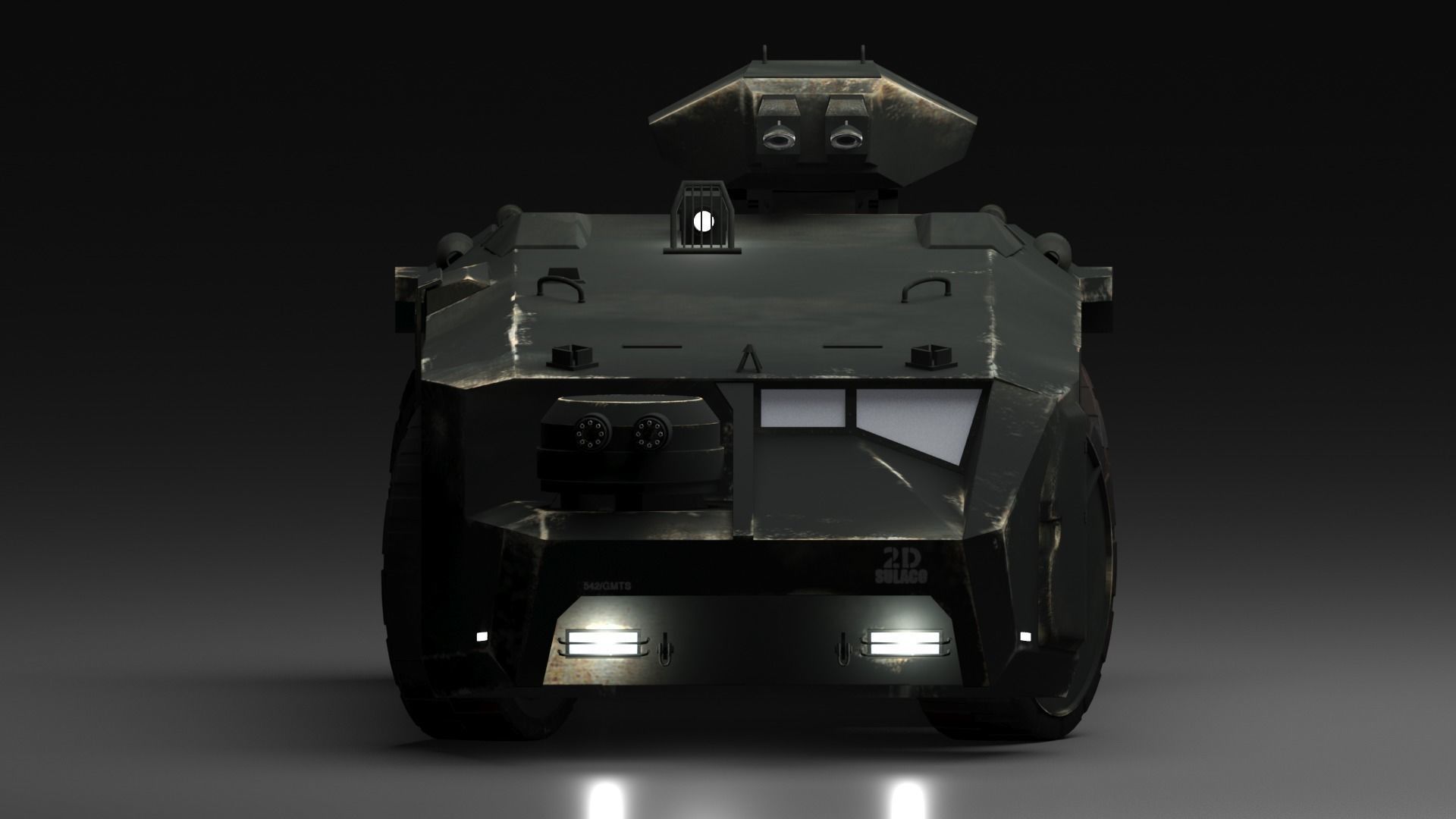 Aliens USMC APC free 3D model rigged | CGTrader