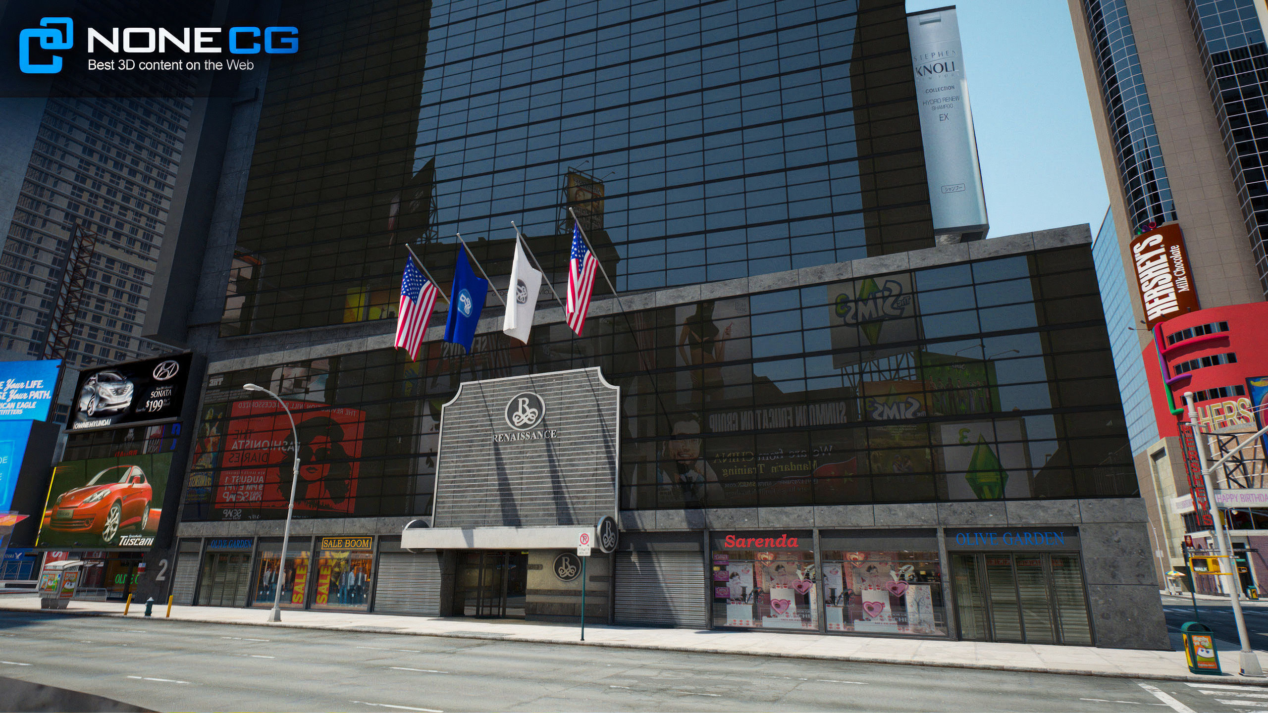 NYC Times Square v2 3D model animated | CGTrader