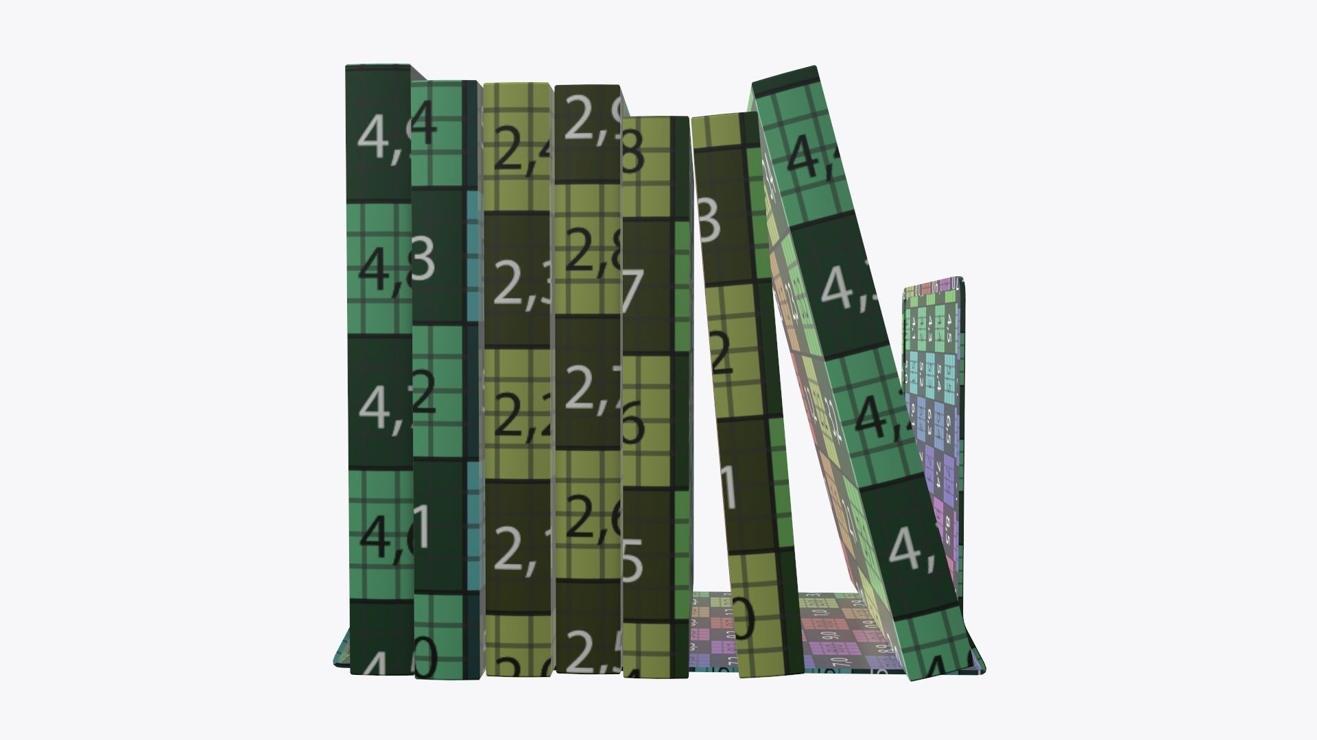 Book mesh holder with books 3D model | CGTrader