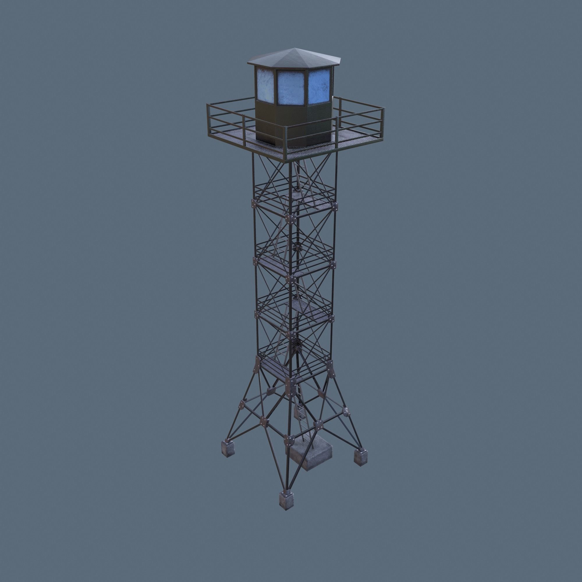 3D model Border Tower Low Poly VR / AR / low-poly | CGTrader