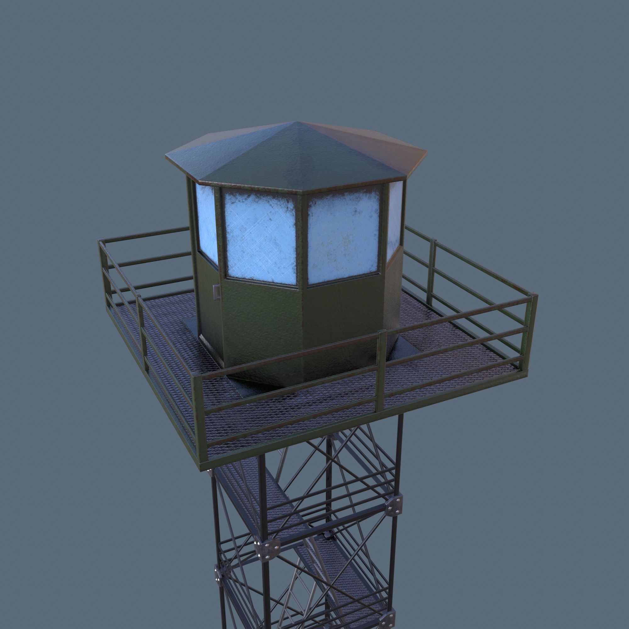 3D model Border Tower Low Poly VR / AR / low-poly | CGTrader