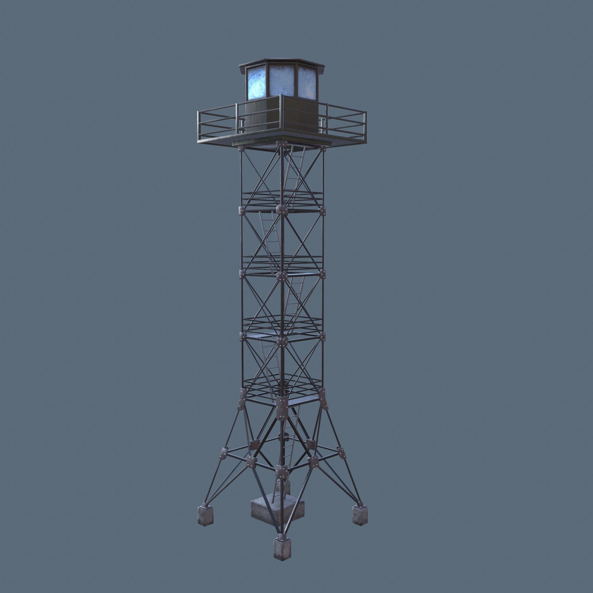 3D model Border Tower Low Poly VR / AR / low-poly | CGTrader