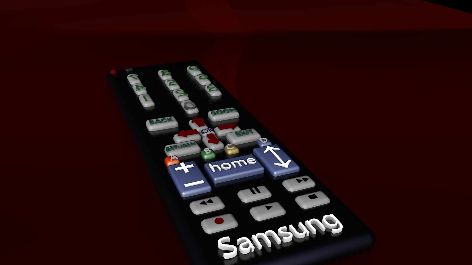 remote control Samsung 3D model 3D printable | CGTrader