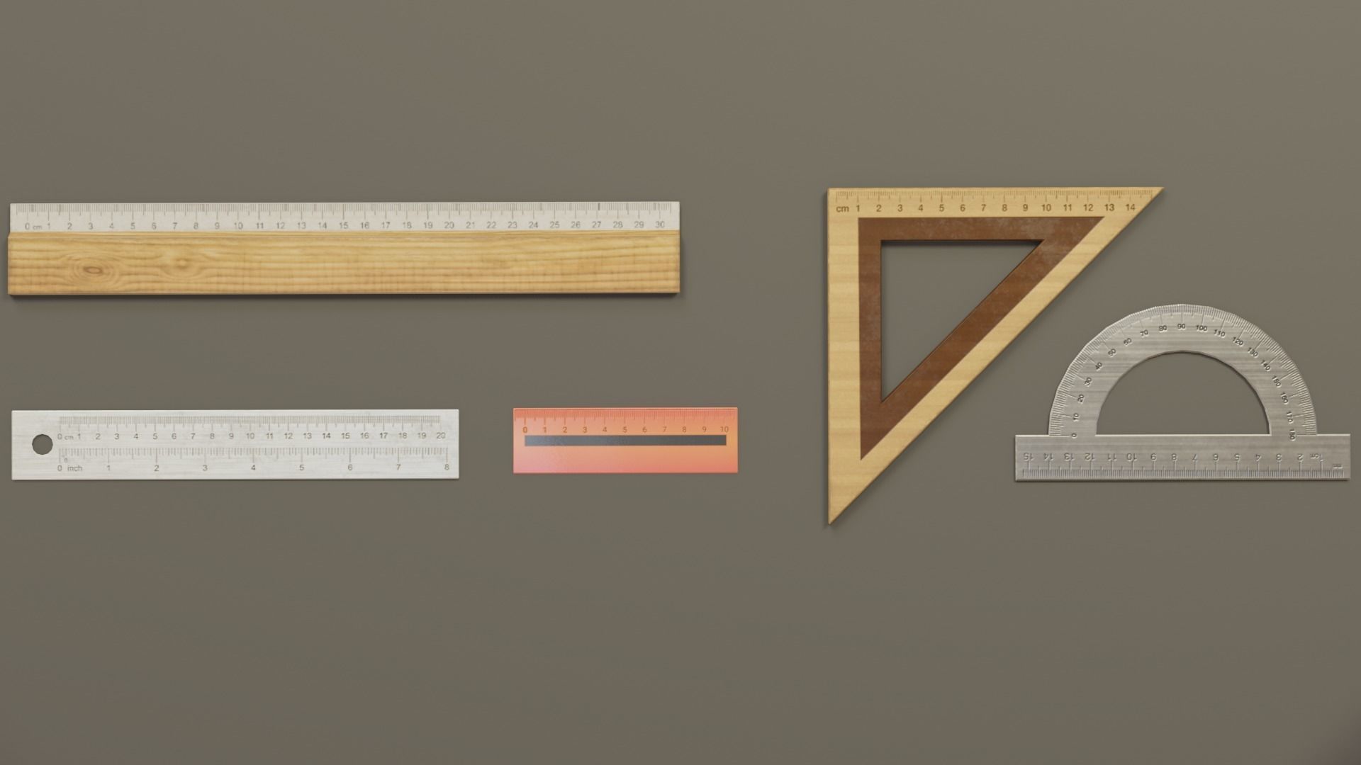 3D model Math Geometry Tool Set VR / AR / low-poly | CGTrader