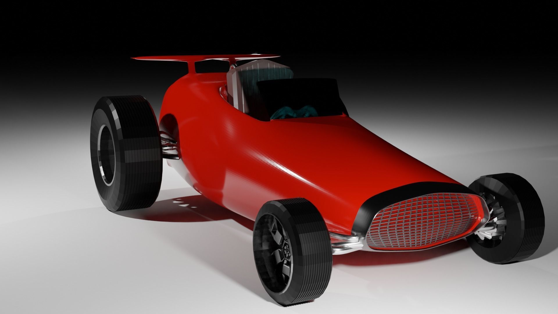 Stylized Red Car 3D model | CGTrader