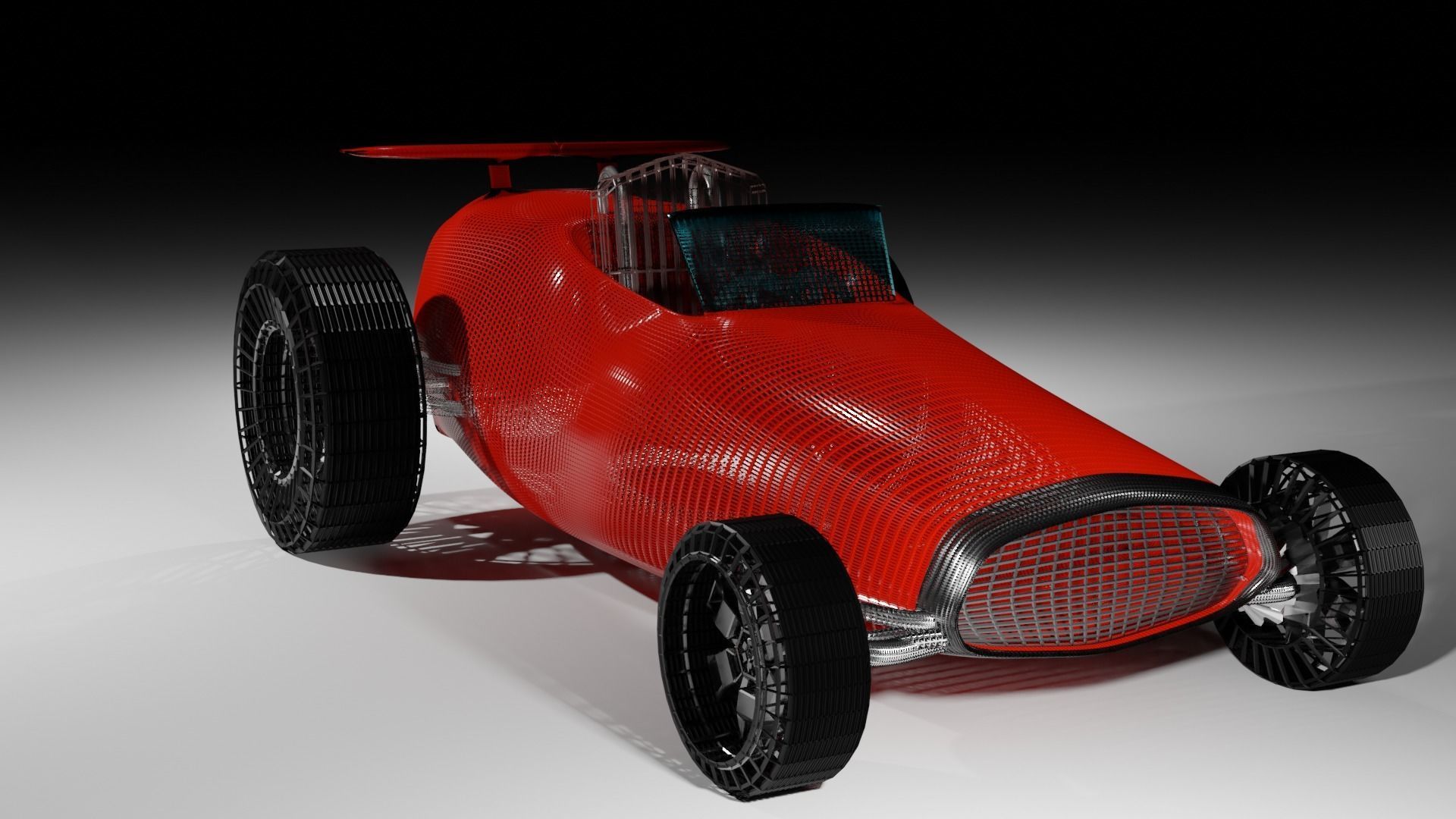 Stylized Red Car 3D model | CGTrader