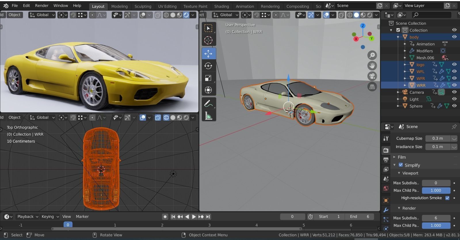 Ferrari modena 360 model in Blender 3D 3D model | CGTrader