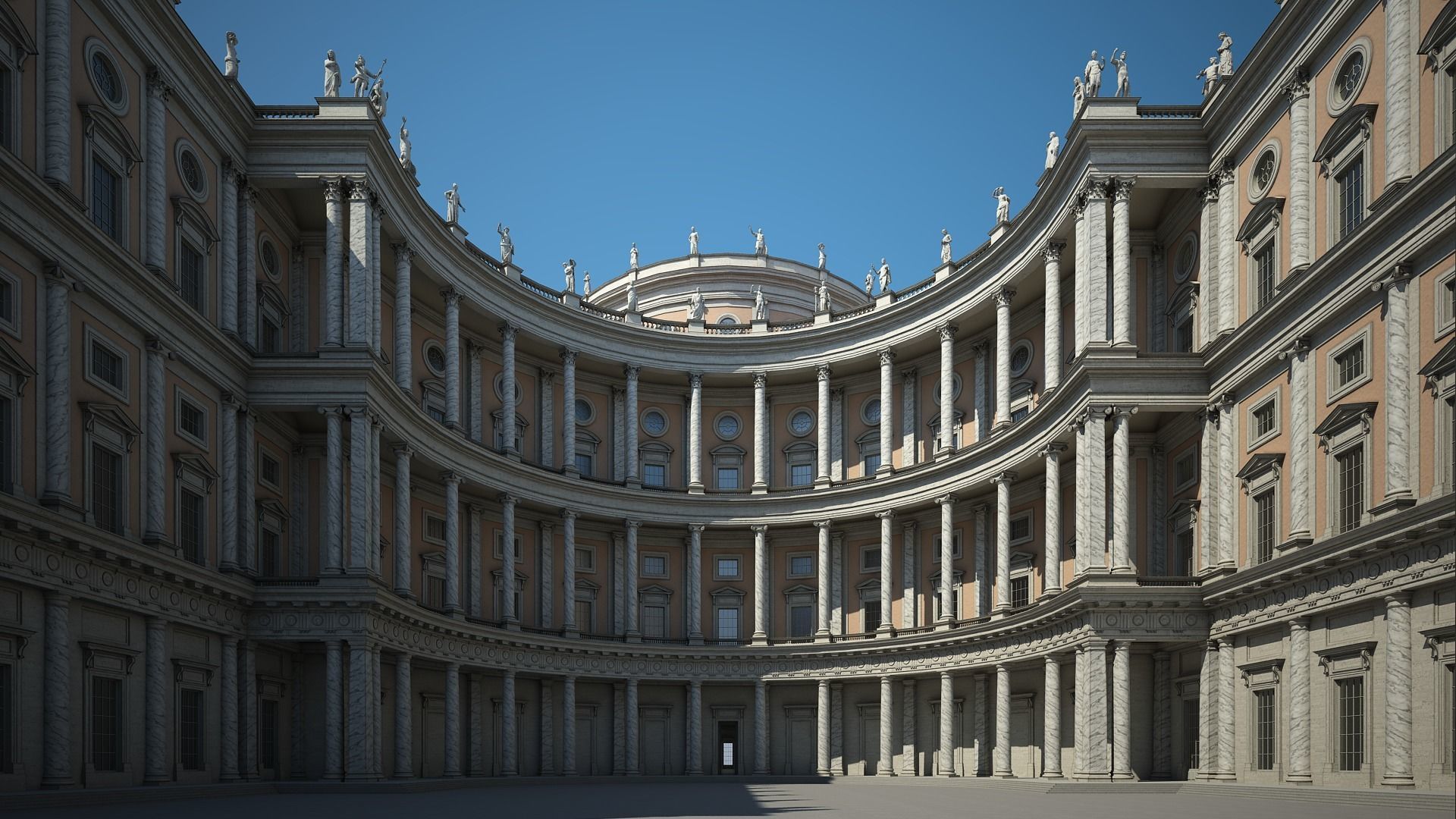 Courtyard of a Royal Palace 3D model | CGTrader