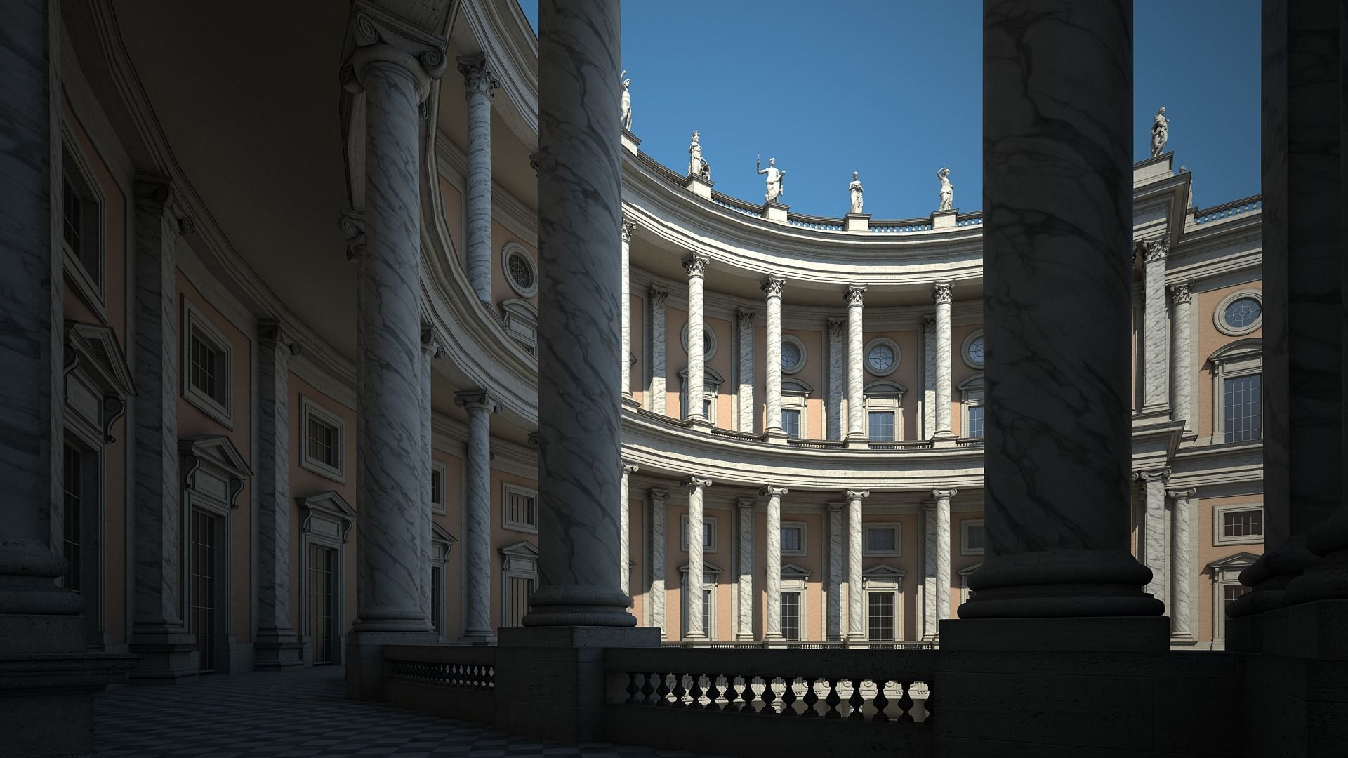 Courtyard of a Royal Palace 3D model | CGTrader