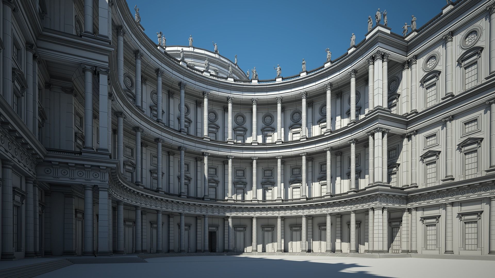 Courtyard of a Royal Palace 3D model | CGTrader