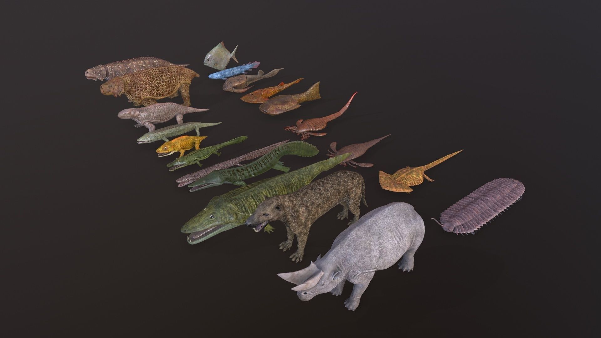 Extinct animals pack v4 3D model | CGTrader