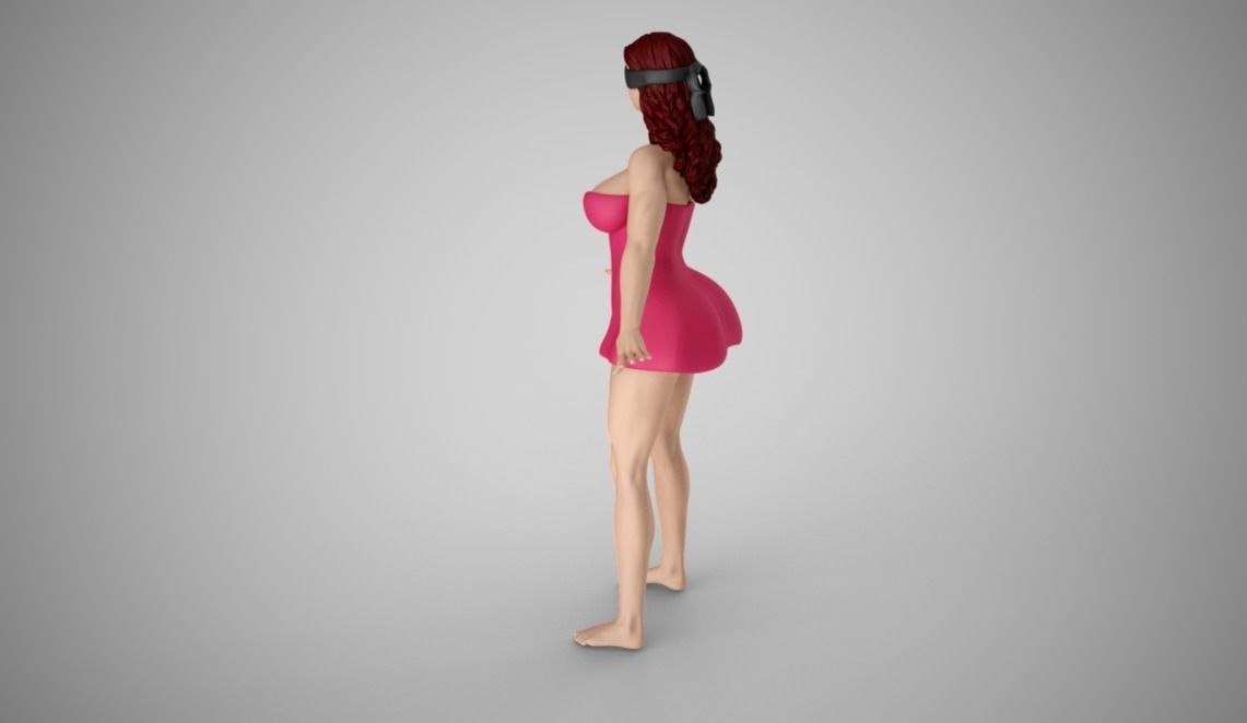 Girl Playing Blind Mans Buff 3D model 3D printable | CGTrader