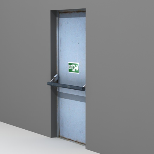 Emergency exit 3D model | CGTrader