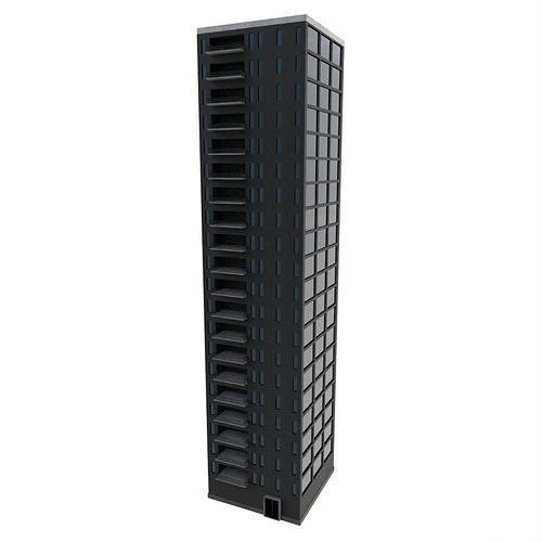 Black Brick Building 3D model | CGTrader