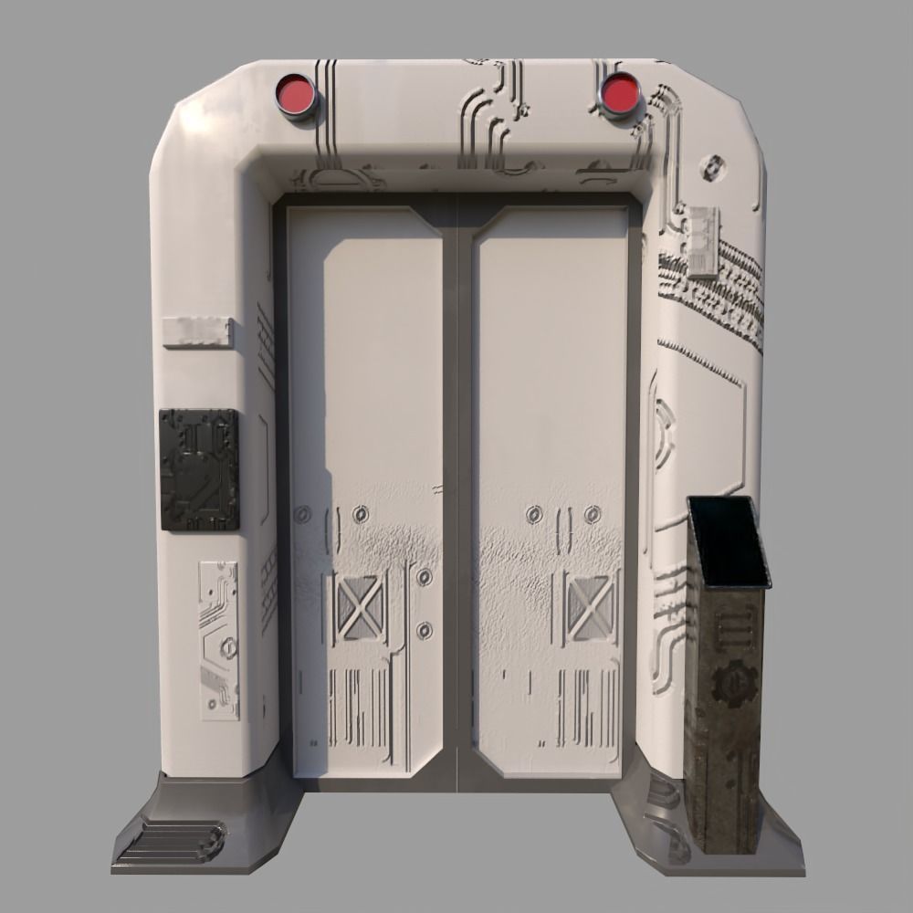 Sci fi Door 3D model | CGTrader