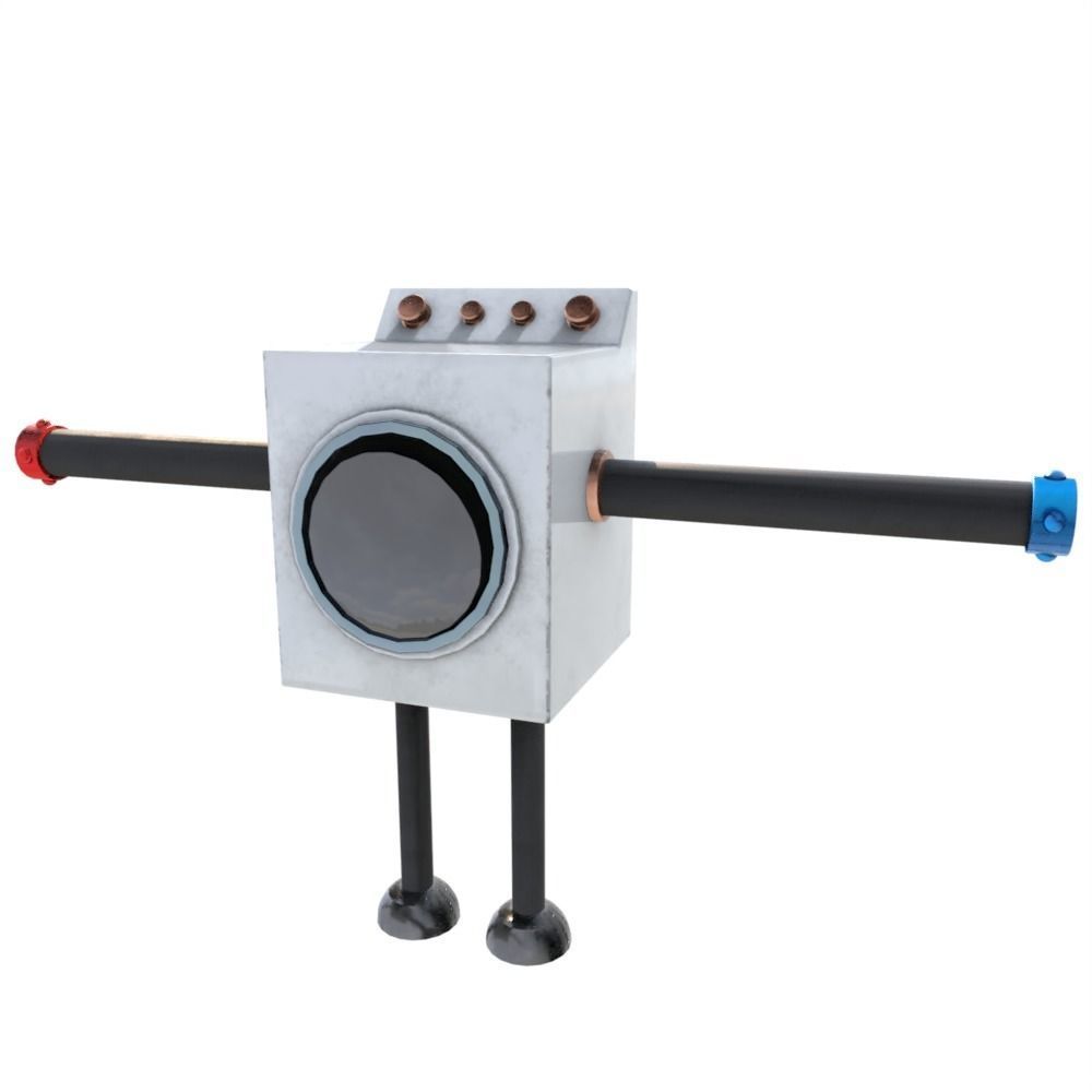 Rigged Washing Machine Robot 3D model | CGTrader