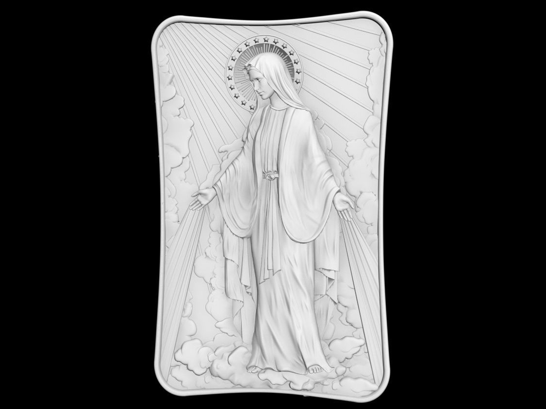 mother of Jesus Christ Mary Relief 3D model 3D printable | CGTrader