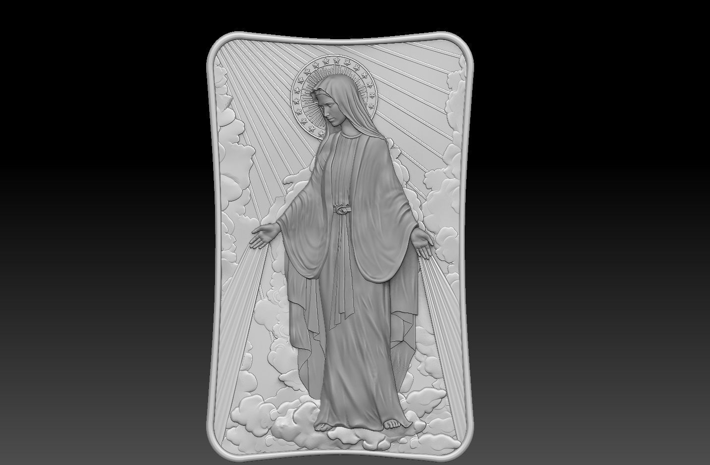 mother of Jesus Christ Mary Relief 3D model 3D printable | CGTrader