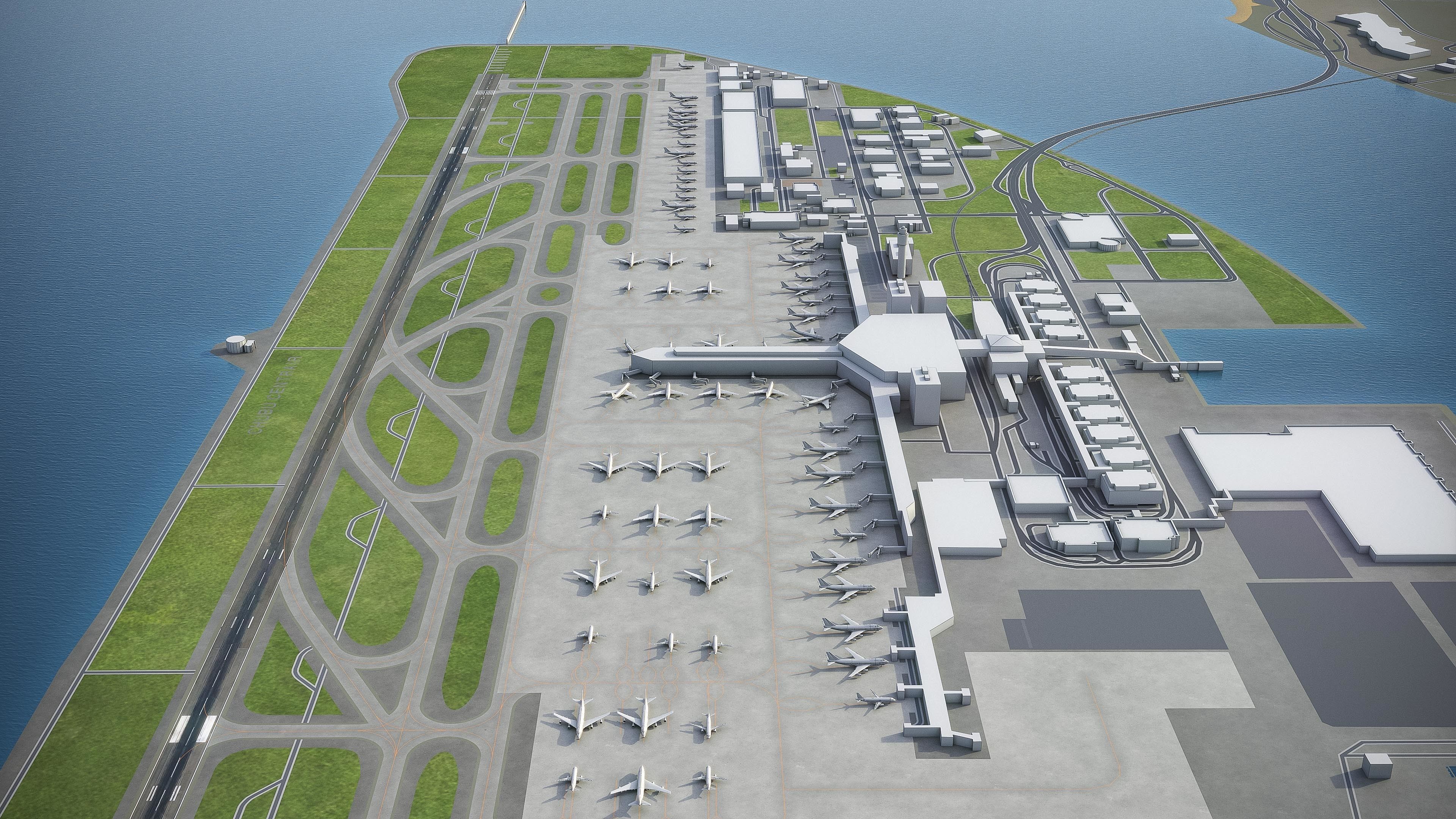 3D model Chubu Centrair International Airport - NGO VR / AR / low-poly ...