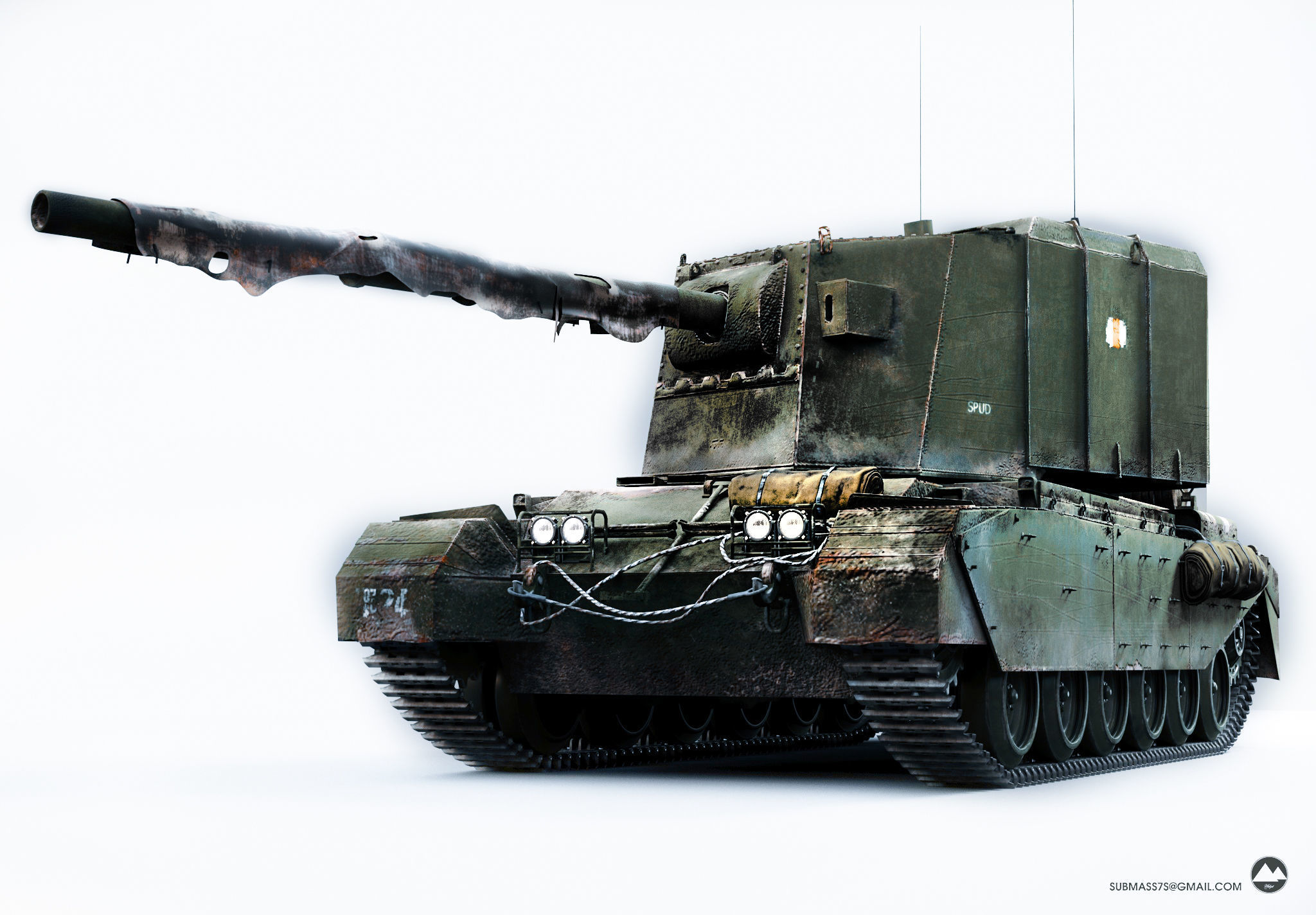 TANK FV-4005-stage-II 3D model | CGTrader