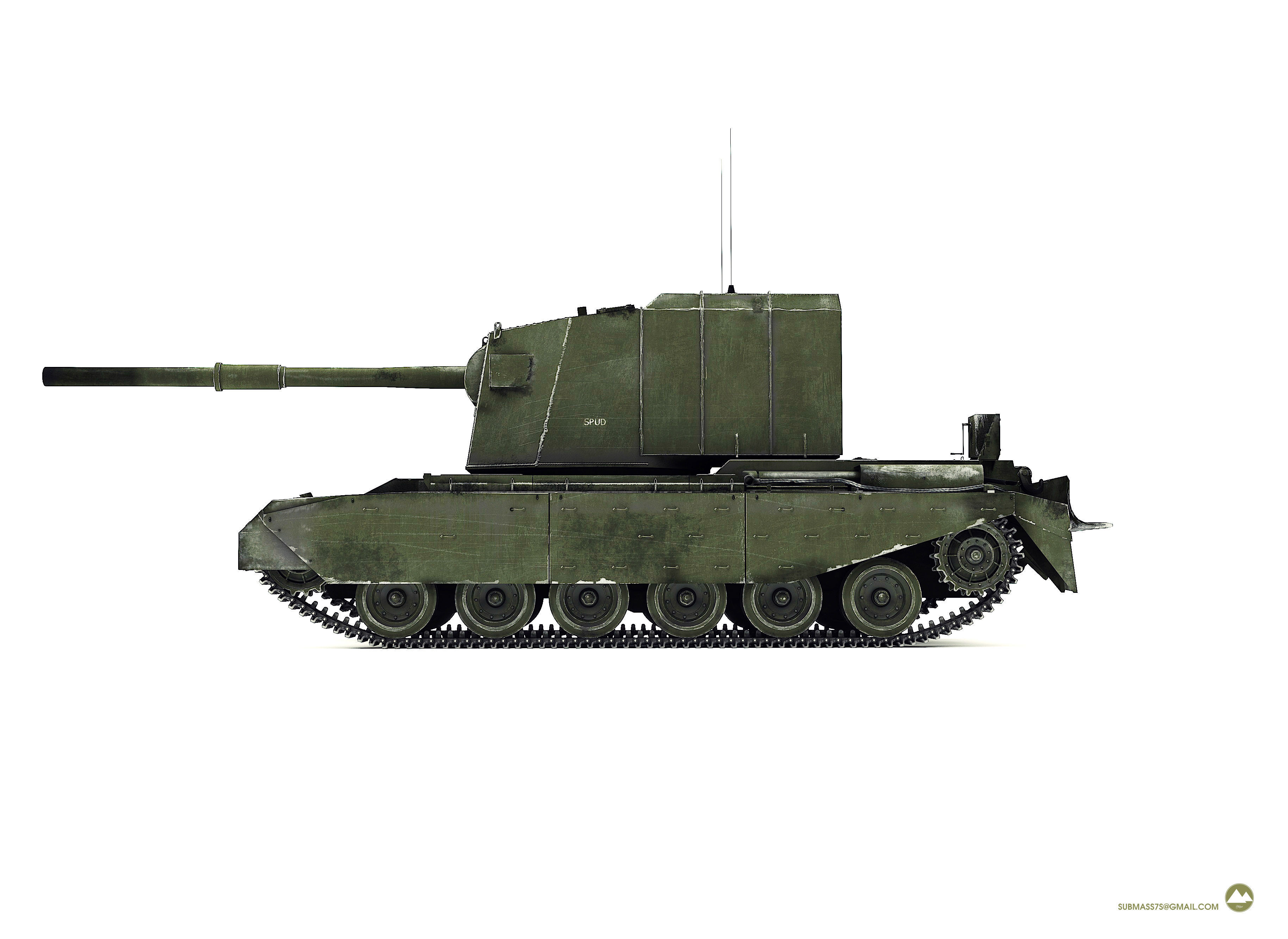 TANK FV-4005-stage-II 3D model | CGTrader