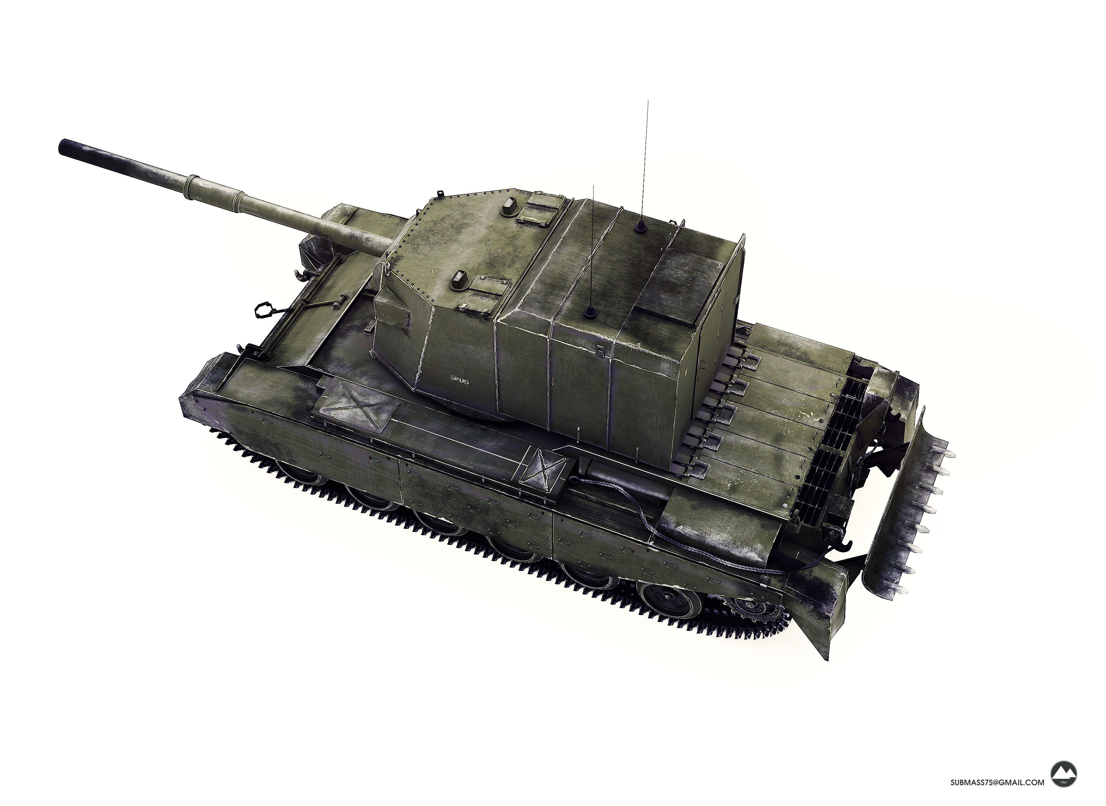 TANK FV-4005-stage-II 3D model | CGTrader