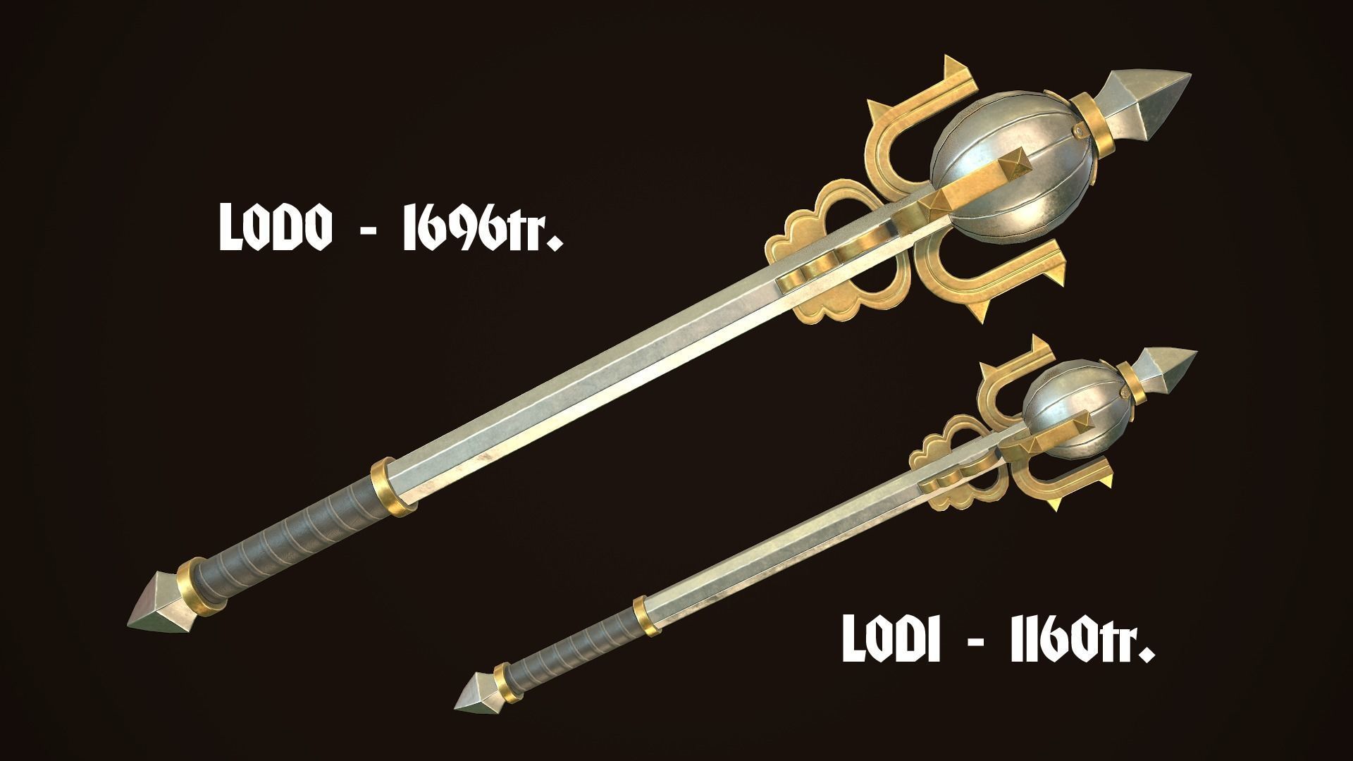 3D model Mace 10 VR / AR / low-poly | CGTrader