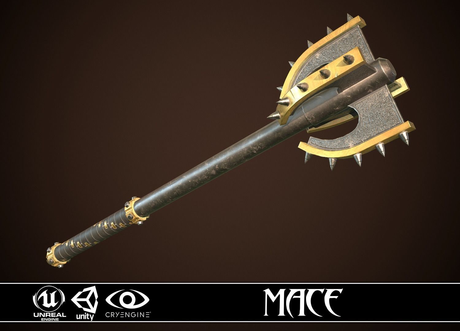 3D model Mace 12 VR / AR / low-poly | CGTrader