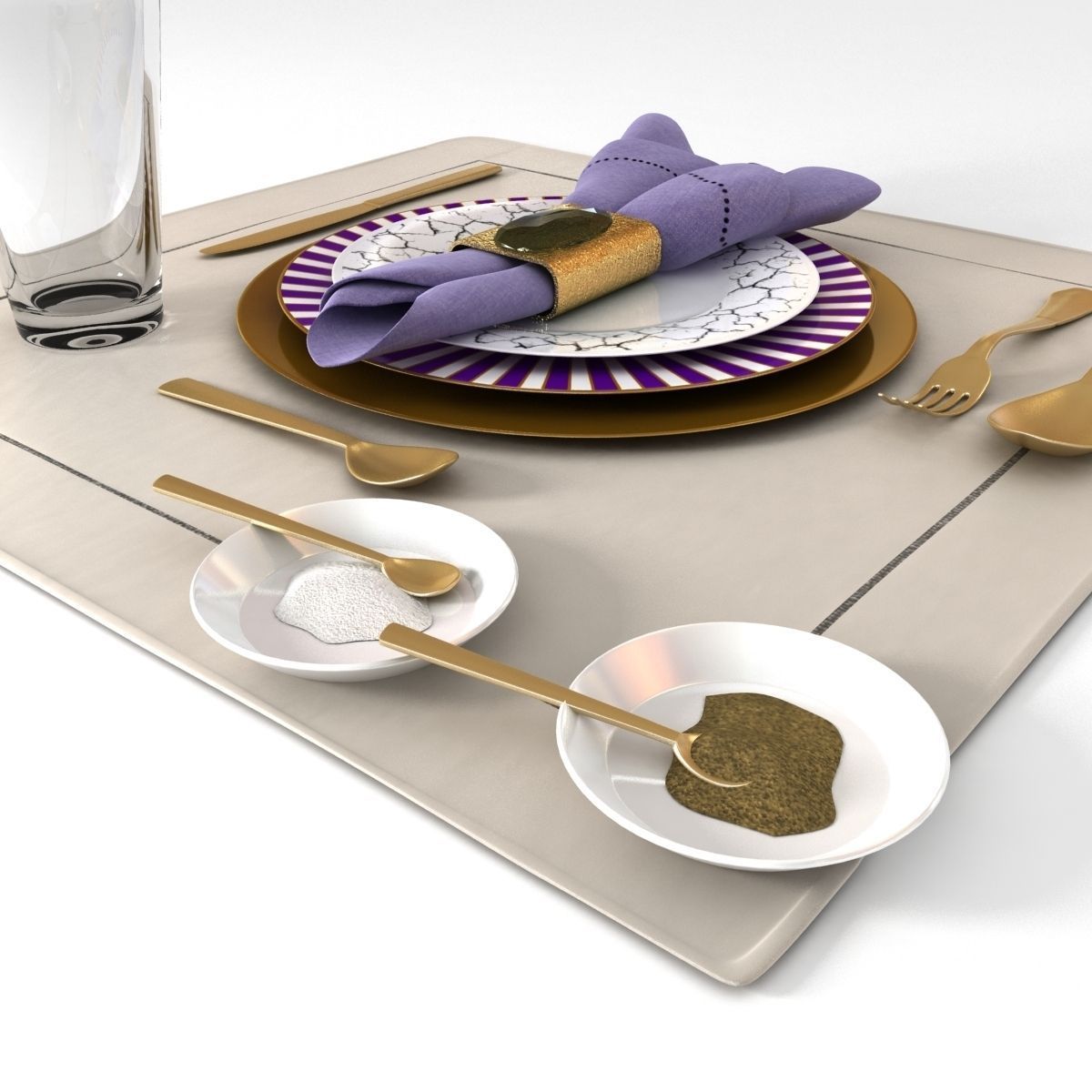 Dinnerware Table Set 3D model | CGTrader