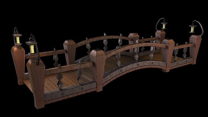 3D model Stylized bridge VR / AR / low-poly | CGTrader