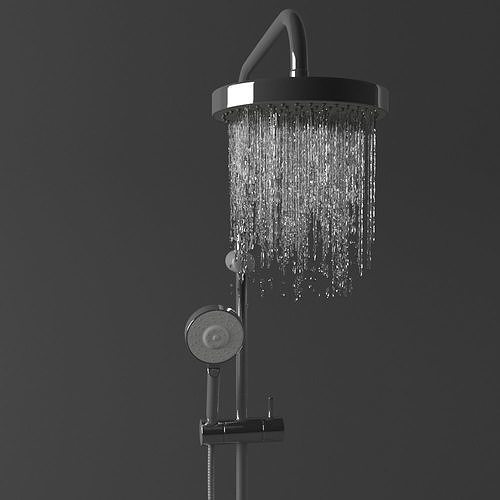 Realistic Shower Water Animated 3D model animated | CGTrader