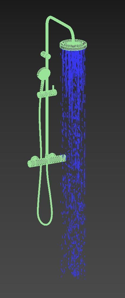 Realistic Shower Water Animated 3D model animated | CGTrader