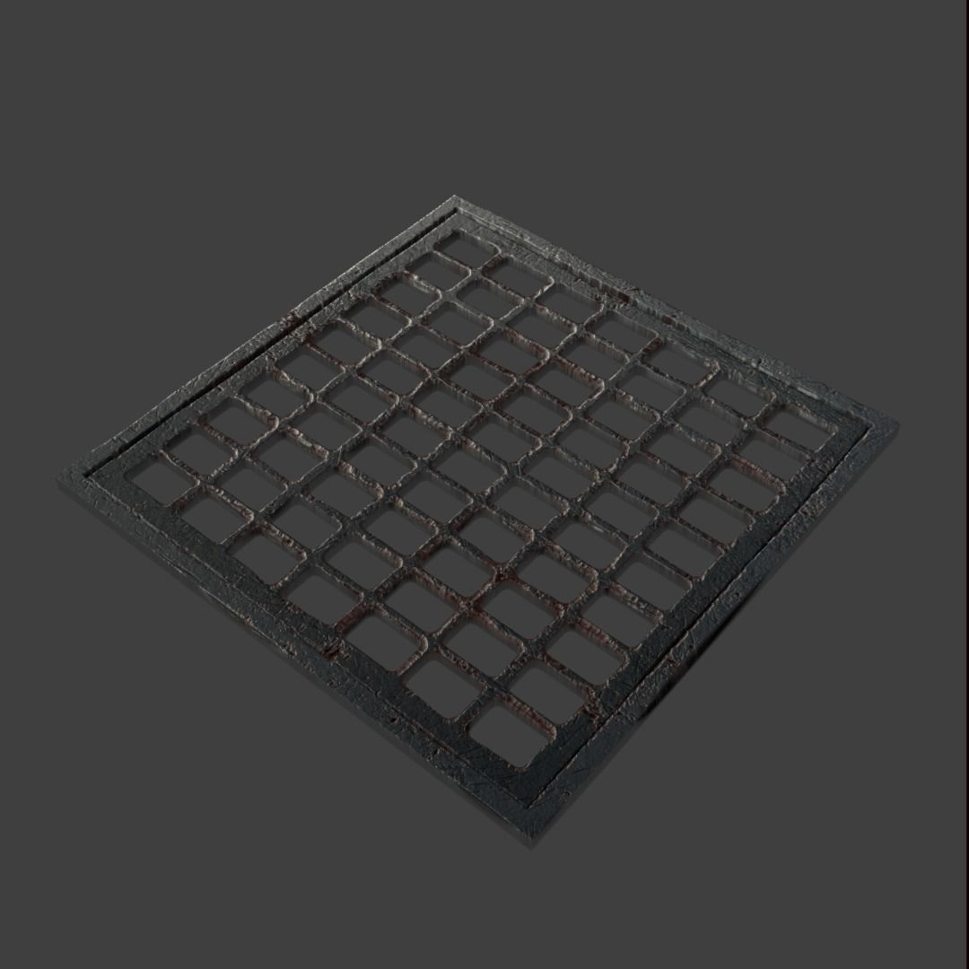 Texture Manhole-Sewer-Drain Covers 15 PBR Texture Set VR / AR / low ...