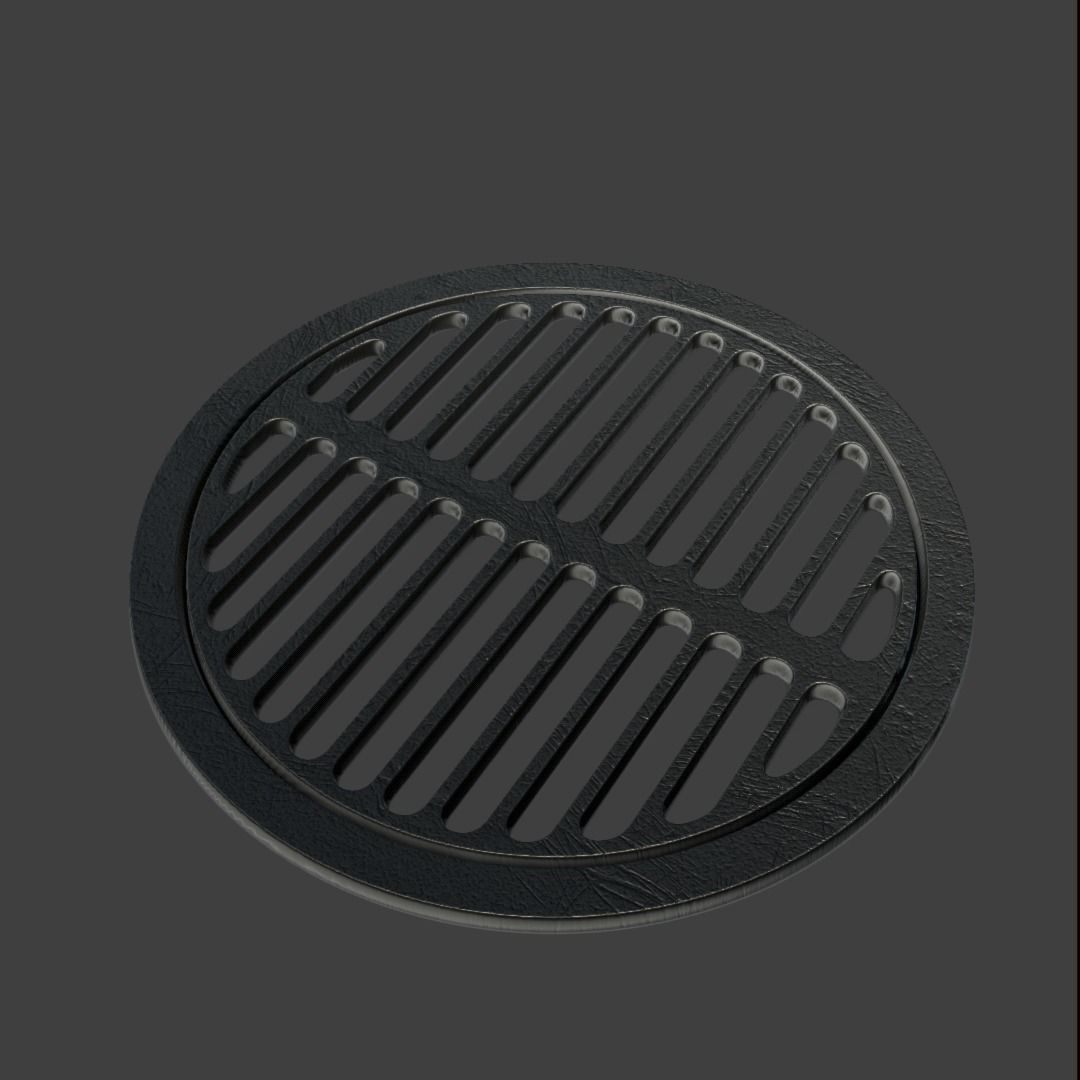 Texture Manhole-Sewer-Drain Covers 15 PBR Texture Set VR / AR / low ...