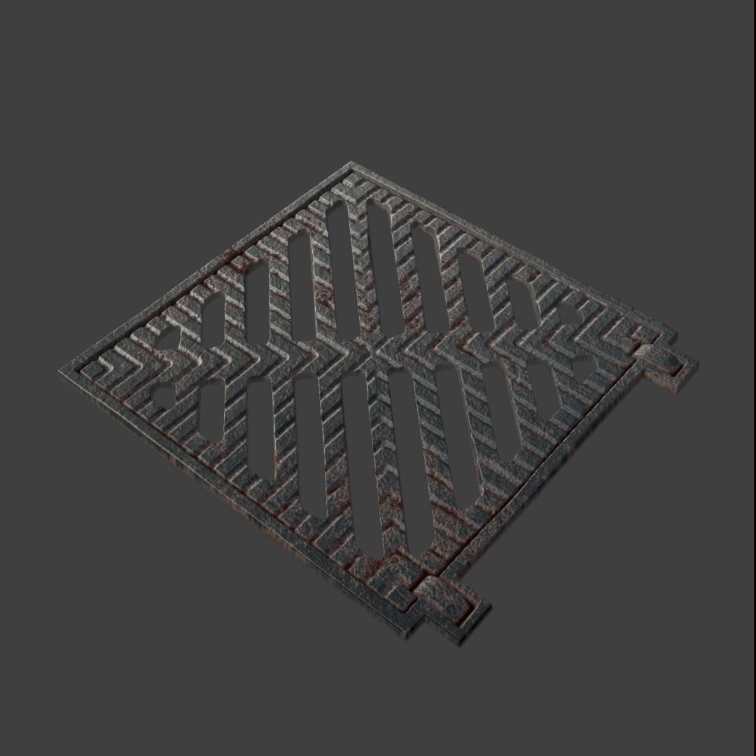 Texture Manhole-Sewer-Drain Covers 15 PBR Texture Set VR / AR / low ...