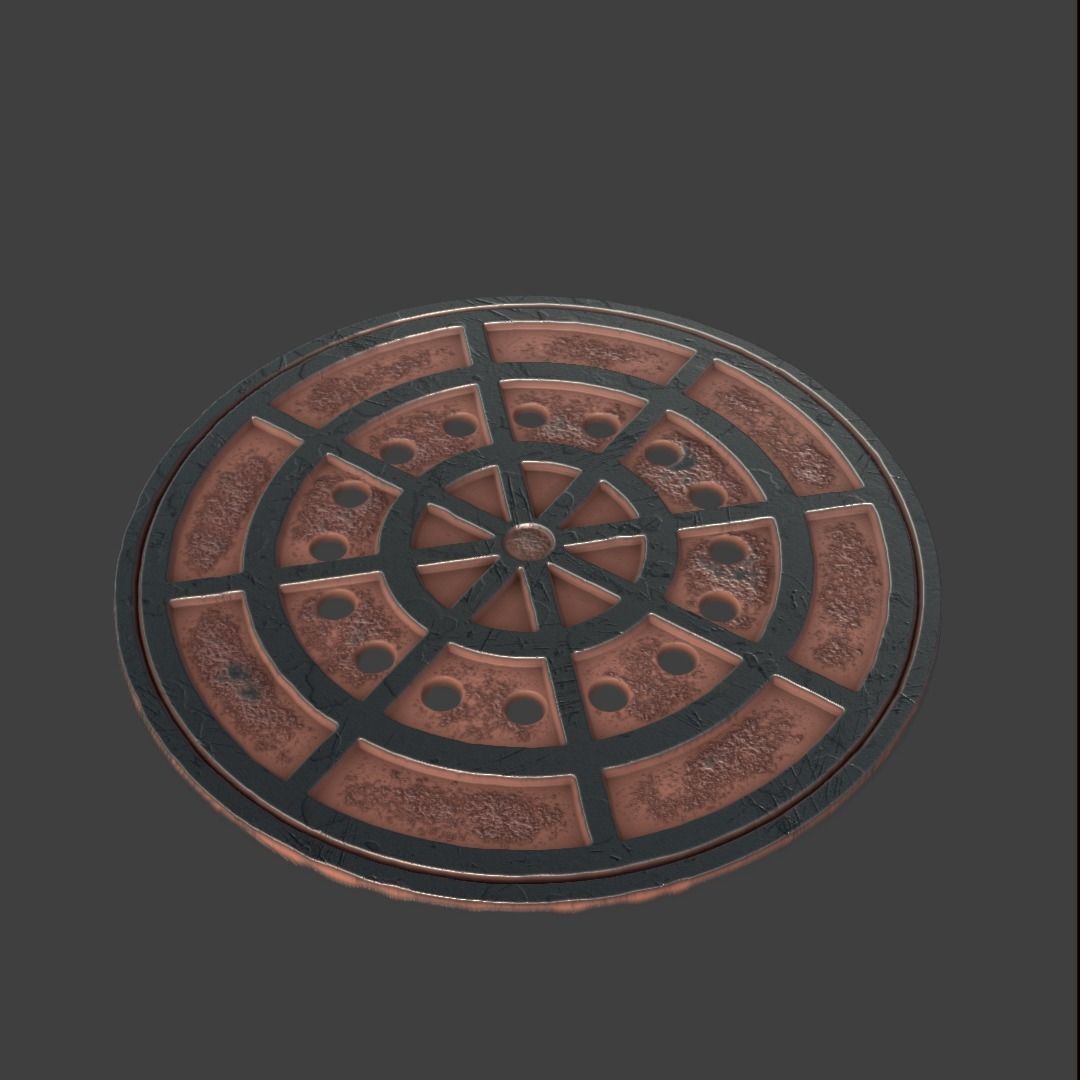 Texture Manhole-Sewer-Drain Covers 15 PBR Texture Set VR / AR / low ...