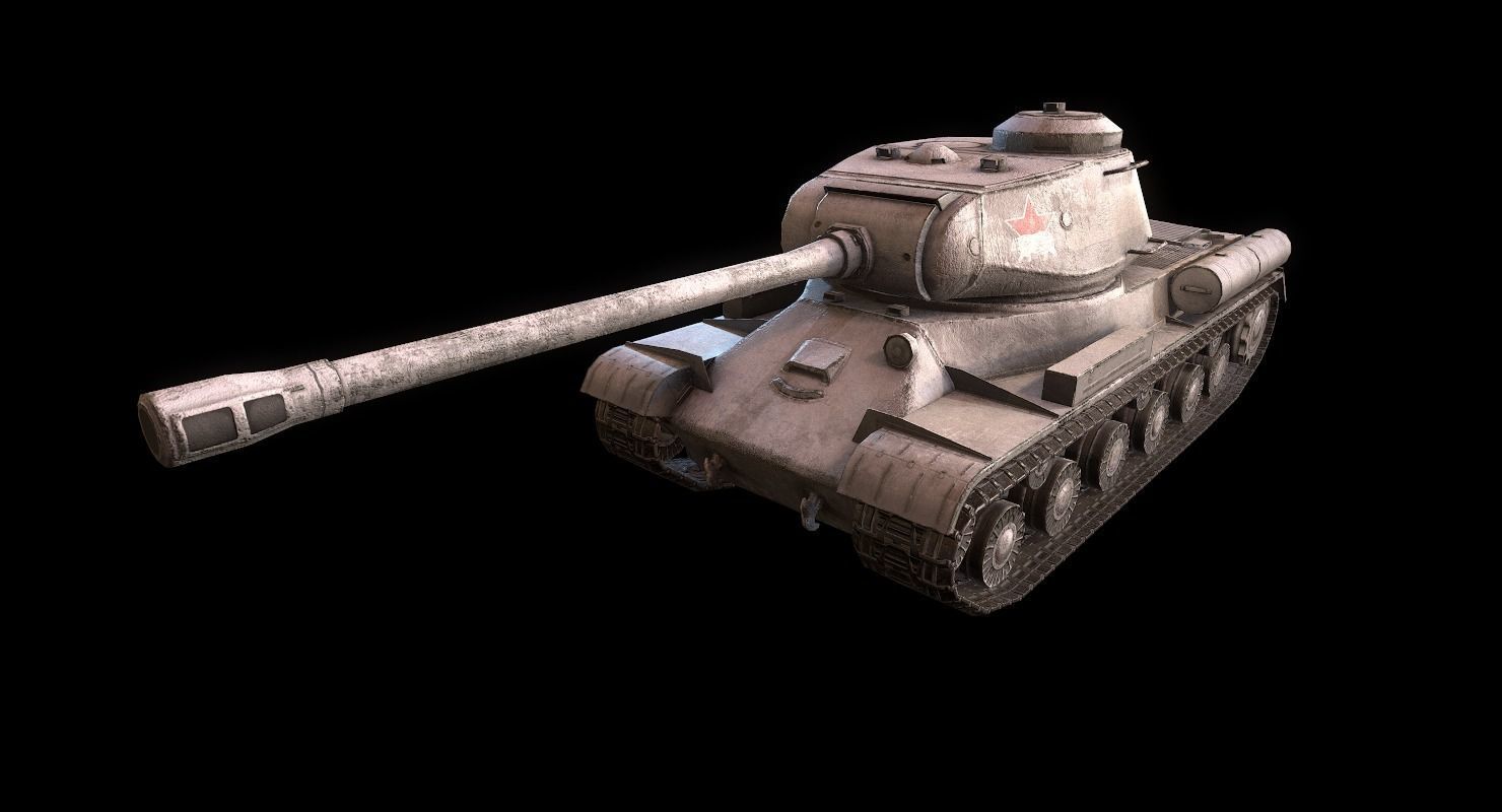 3D model IS2-2 Soviet PBR Unity Game Ready tank model VR / AR / low ...