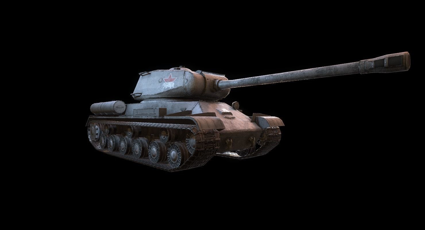 3D model IS2-2 Soviet PBR Unity Game Ready tank model VR / AR / low ...