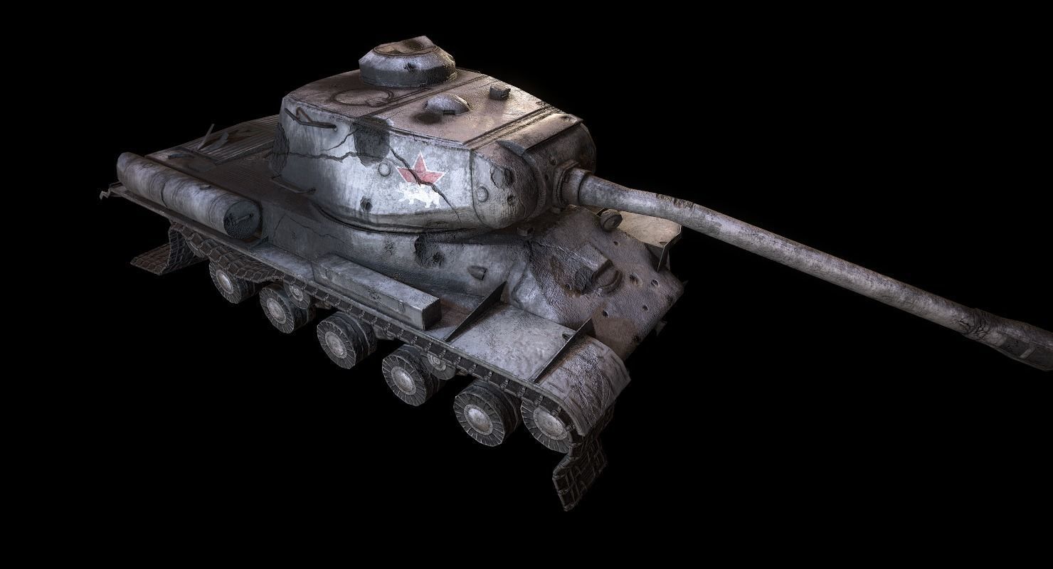 3D model IS2-2 Soviet PBR Unity Game Ready tank model VR / AR / low ...